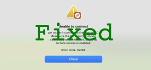 Microsoft Remote Desktop error code 0x204 on Mac