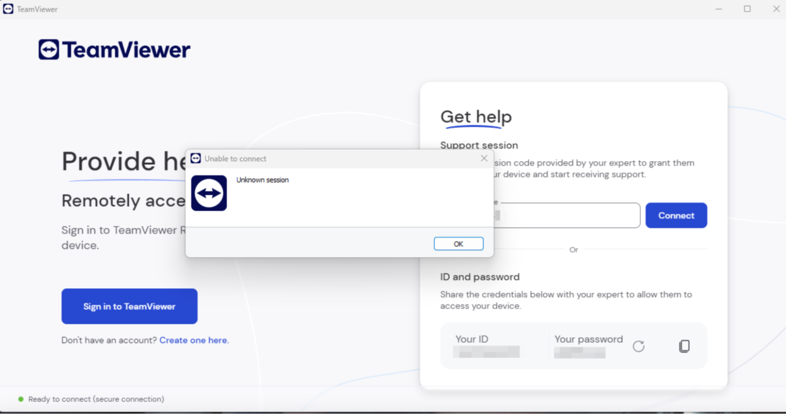 Troubleshooting the “Unknown Session” Error in TeamViewer: Full Guide